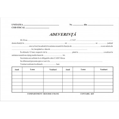 Adeverinta elev, imprimate scolare, imprimate scolare ieftine, Tipografia Fistem